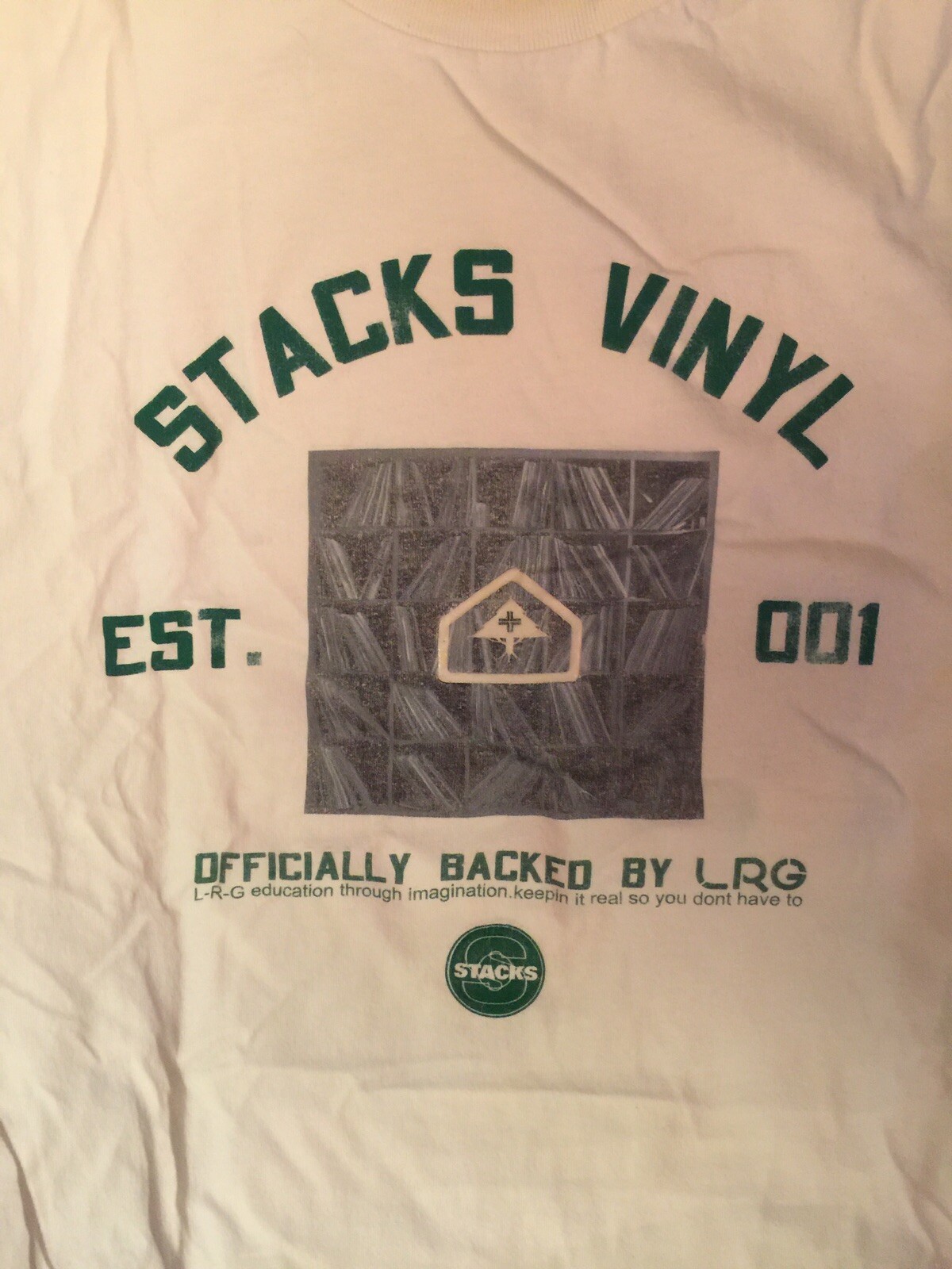 RARE LRG (L-R-G) STACKS VINYL VINTAGE T SHIRT : Size Large | eBay