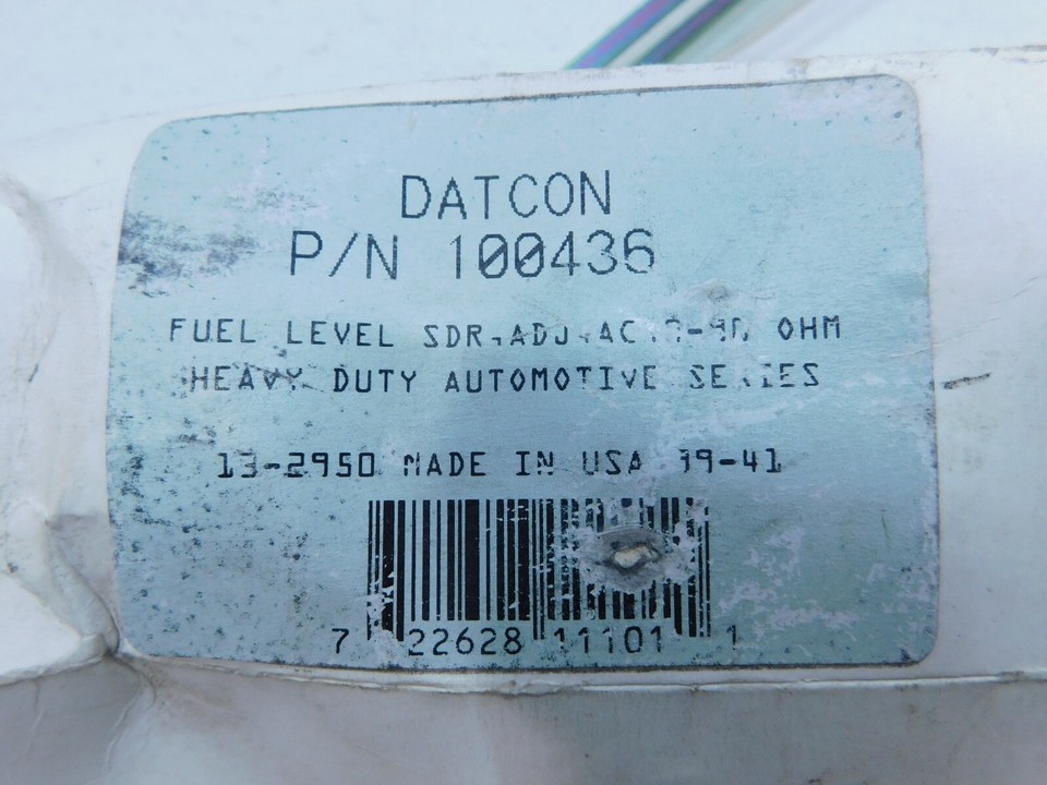 NEW Datcon Adjustable Fuel Level Sender, 100436, 0-90 Ohms Heavy Duty ...