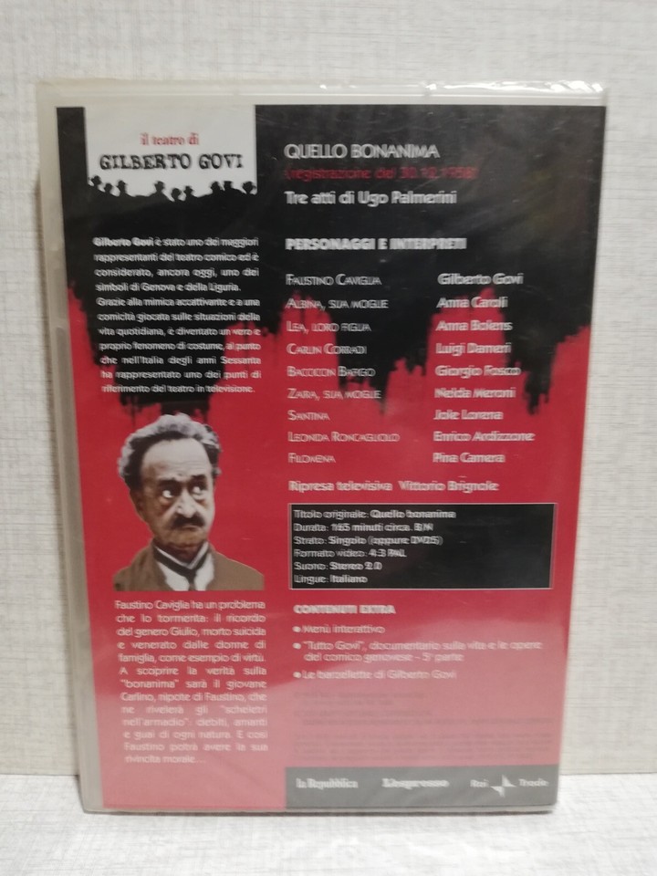 Was Bonanima Tre Atti par Ugo Palmerini Il Théâtre De Gilberto Govi Rai ...