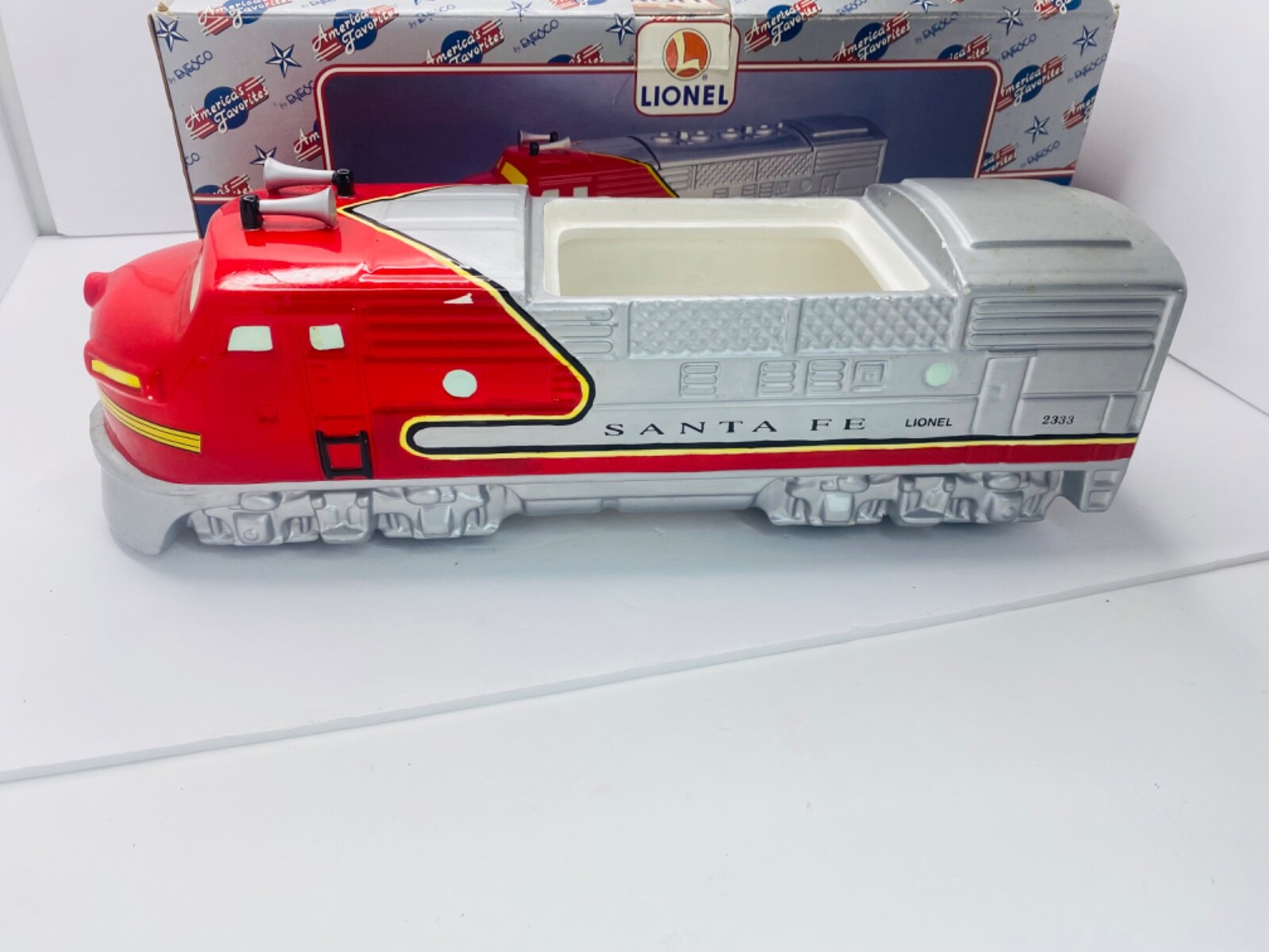 Lionel Santa Fe 2333 Locomotive Train Collectible Ceramic Cookie Jar 17 ...