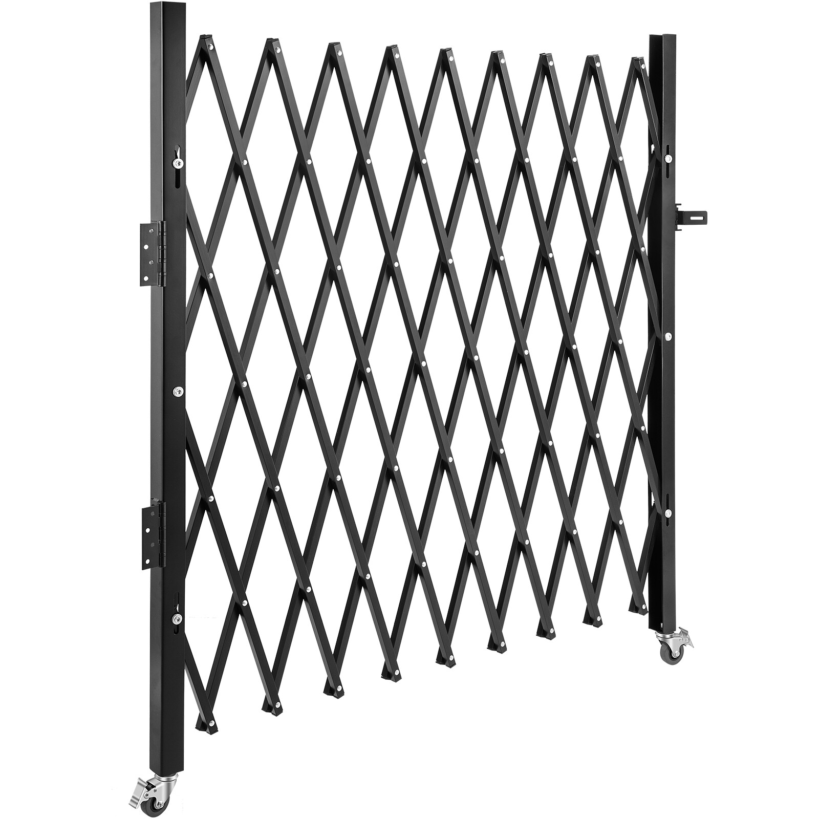 VEVOR Single Folding Security Gate Rolling Door Gate 75"W x 48"H ...