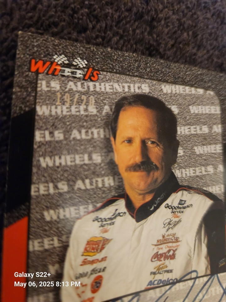 Signed “RARE ” DALE EARNHARDT SR 1999 Wheels Authentic Autograph 19/20 ...