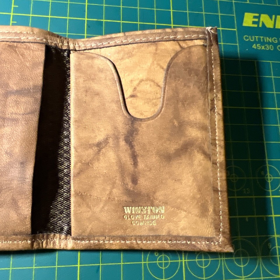 Lovely MEN'S WINSTON Glove COWHIDE BILLFOLD LEATHER TRIFOLD WALLET | eBay