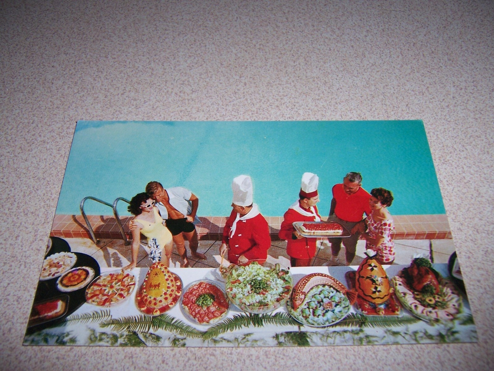 1950s POOL-SIDE BUFFET & CHEFS DIPLOMAT RESORT HOLLYWOOD-BY-THE-SEA FL ...
