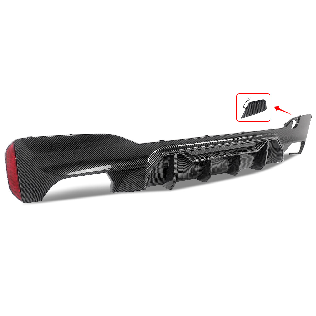2017-2022 BMW G30 530i 540i M550i M Sport Rear Diffuser Lip Carbon Look ...