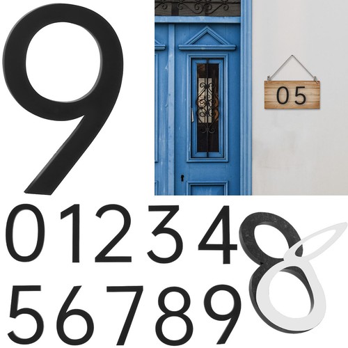 10Pcs House Numbers 0 to 9 Self-Adhesive Address Numbers Acrylic ...