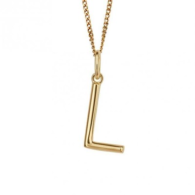 Gold Plated Initial Letter L Pendant P5138 | eBay