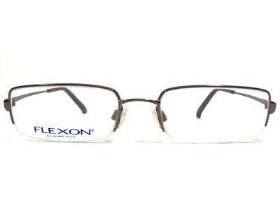 Flexon by Marchon Eyeglasses Frames 434 GUNMETAL Gray Rectangular 51-18 ...