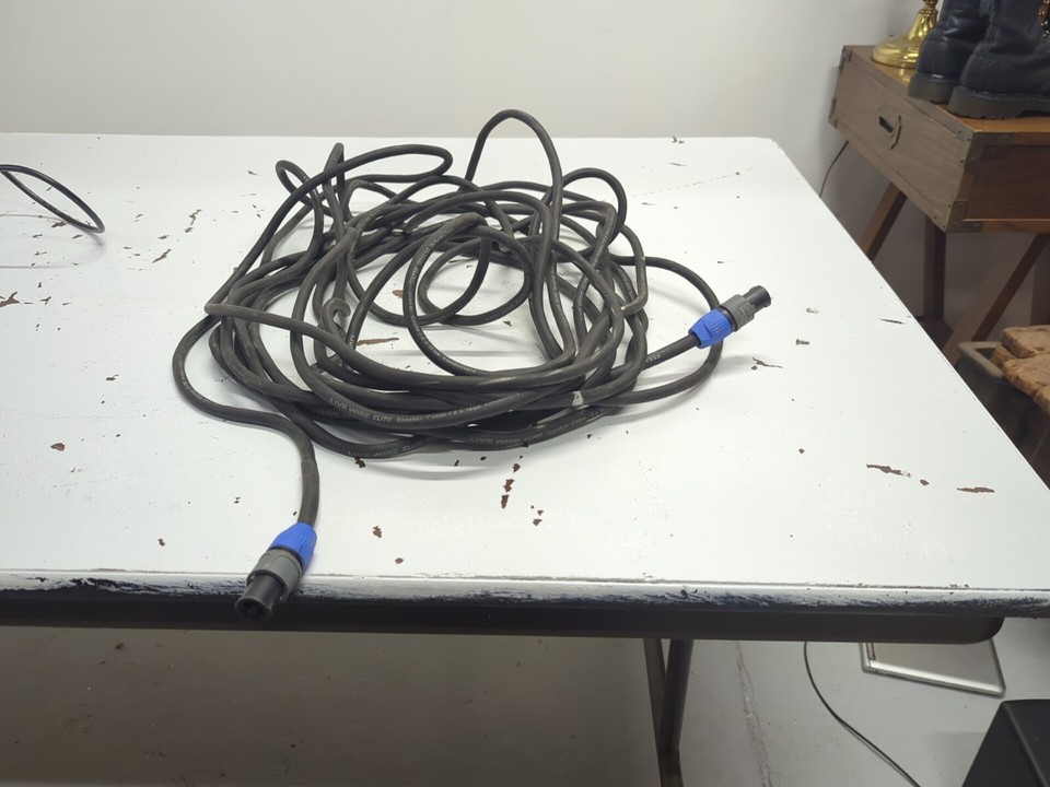 Live wire Elite Speaker Cable / 2 x 12ga Conductors 25 ft. Black | eBay