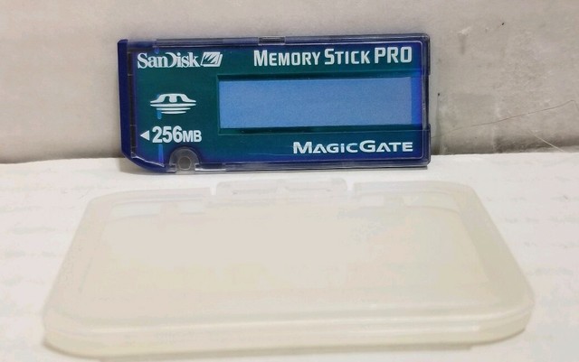 SanDisk 256MB Memory Stick Pro Card MagicGate SDMSV-256 & Storage Case ...