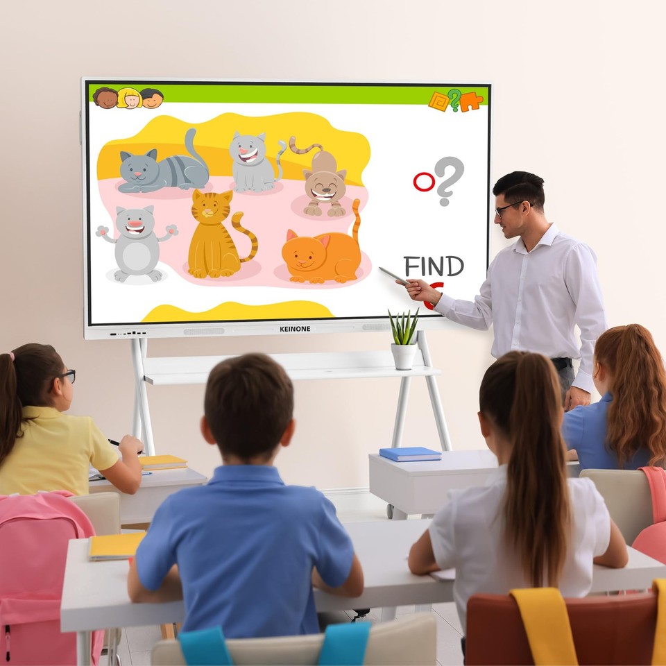 55"-65" Smart Board Stand for Interactive Whiteboard, Mobile Stand with ...
