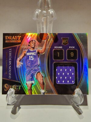 2021-22 Panini Select Basketball Davion Mitchell Rookie Draft Patch ...