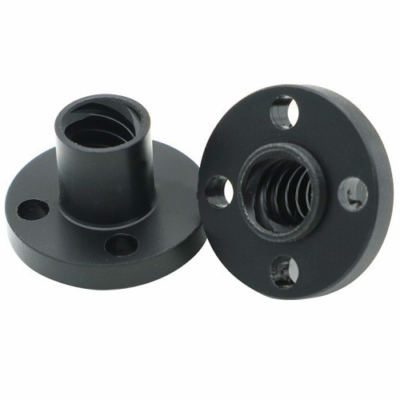 2 x Black T8 Lead Screw POM Nut Trapezoidal Screw Delrin Nuts Z-Axis ...