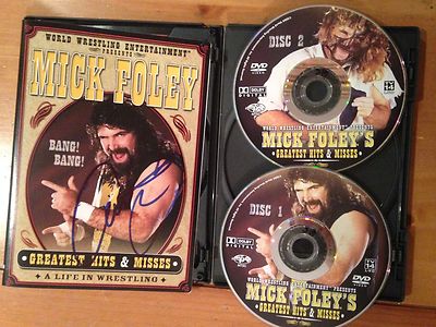 MICK FOLEY SIGNED DVD GREATEST HITS AND MISSES WWF WWE WVW WRESTLING | eBay