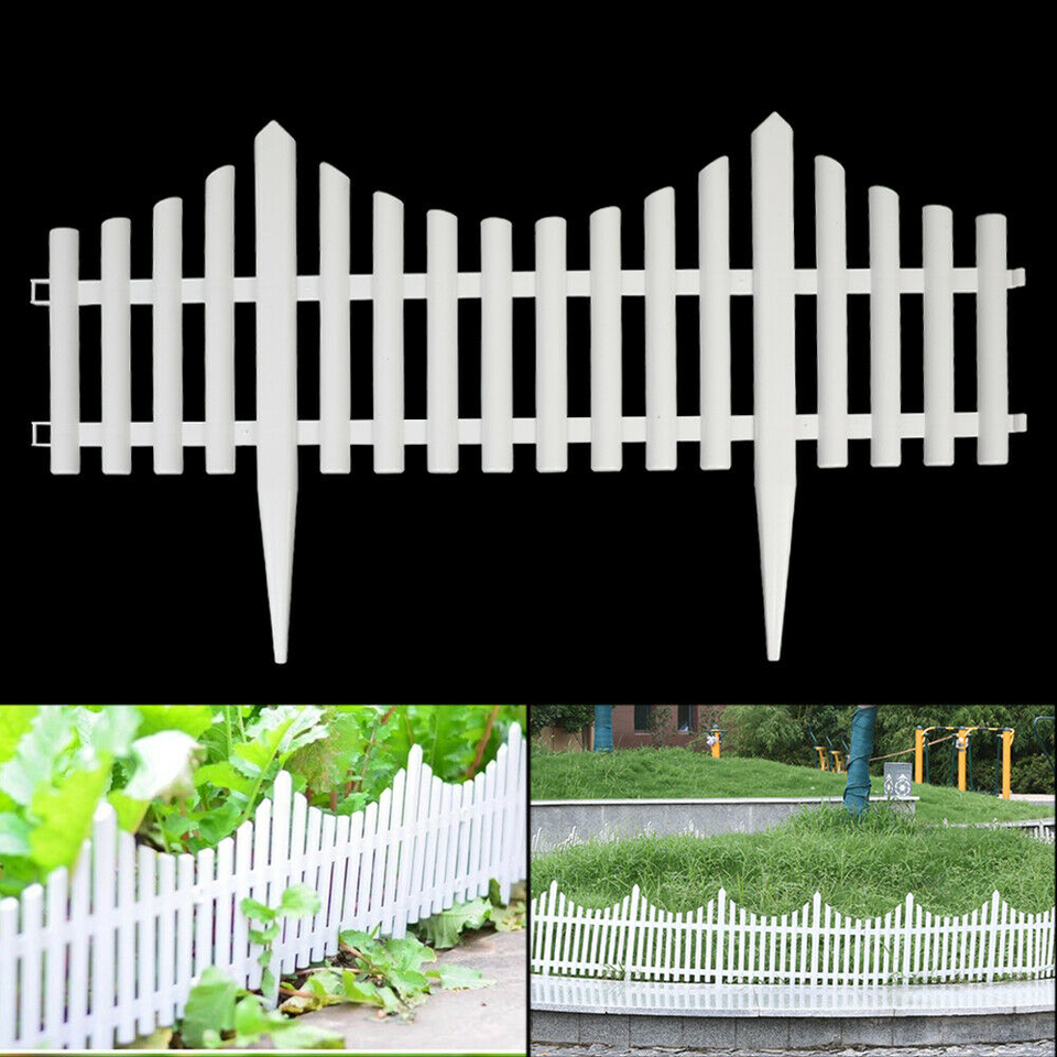 Foldable Plastic Fence Panel Garden Border Landscape Edging Lawn ...