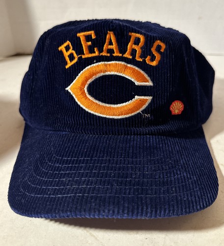 Vintage Chicago Bears NFL Football Corduroy Snapback Hat W/Shell Logo D ...
