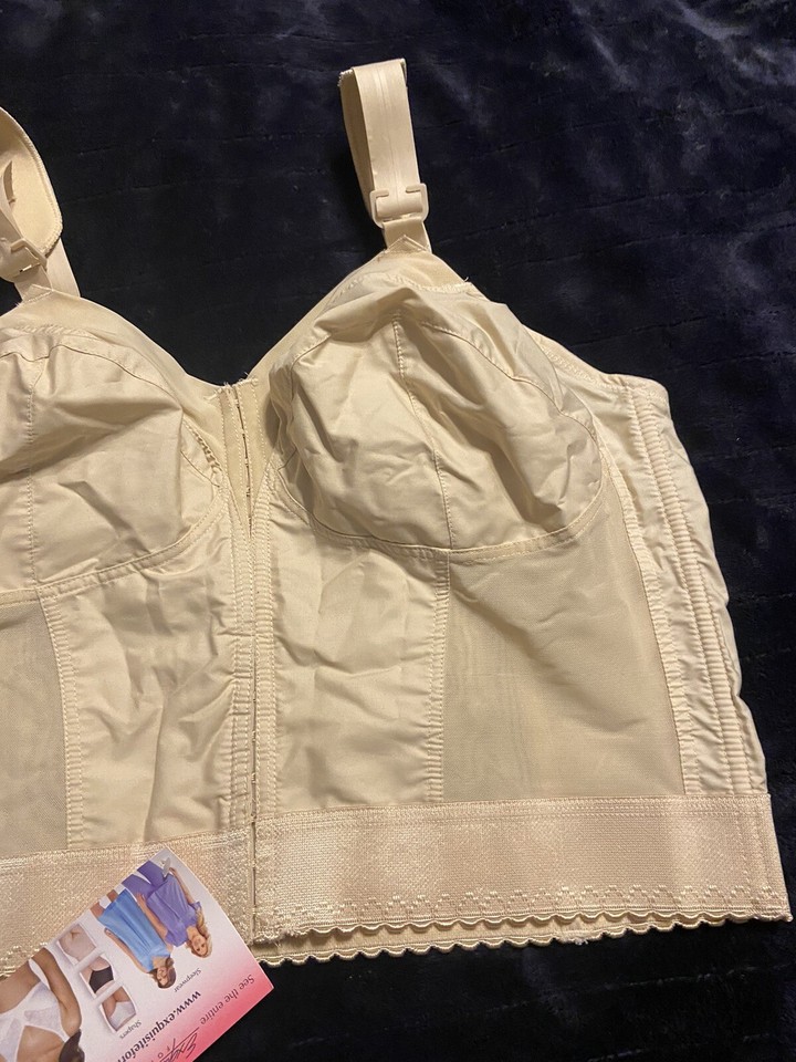 Exquisite Form Front Close Longline Posture Bra 139861 Lace Beige Size ...