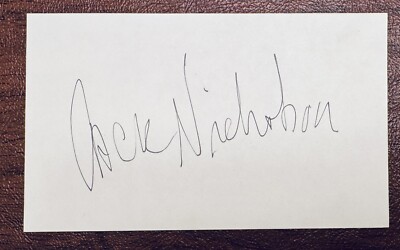 Jack Nicholson Signed Autographed 3x5 Card Full JSA Letter Batman The ...