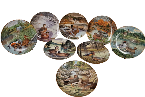 Complete Set of 8 Living With Nature: Jerner's Ducks-Knowles COA | eBay