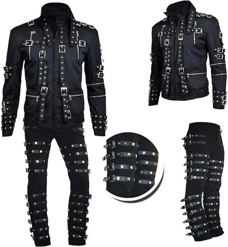 King Singer Michael Jackson Concert"Bad" Cosplay Complete Costume and ...