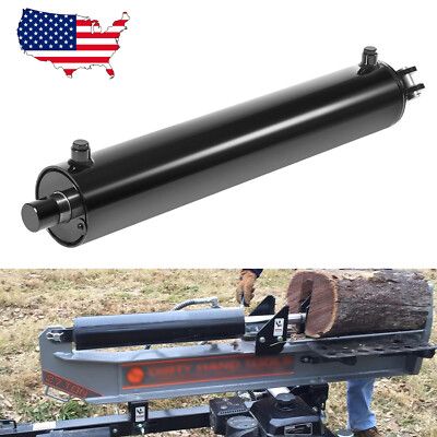 26-27 Ton Hydraulic Double Acting Log Splitter Cylinder 4.5" Bore x 24 ...