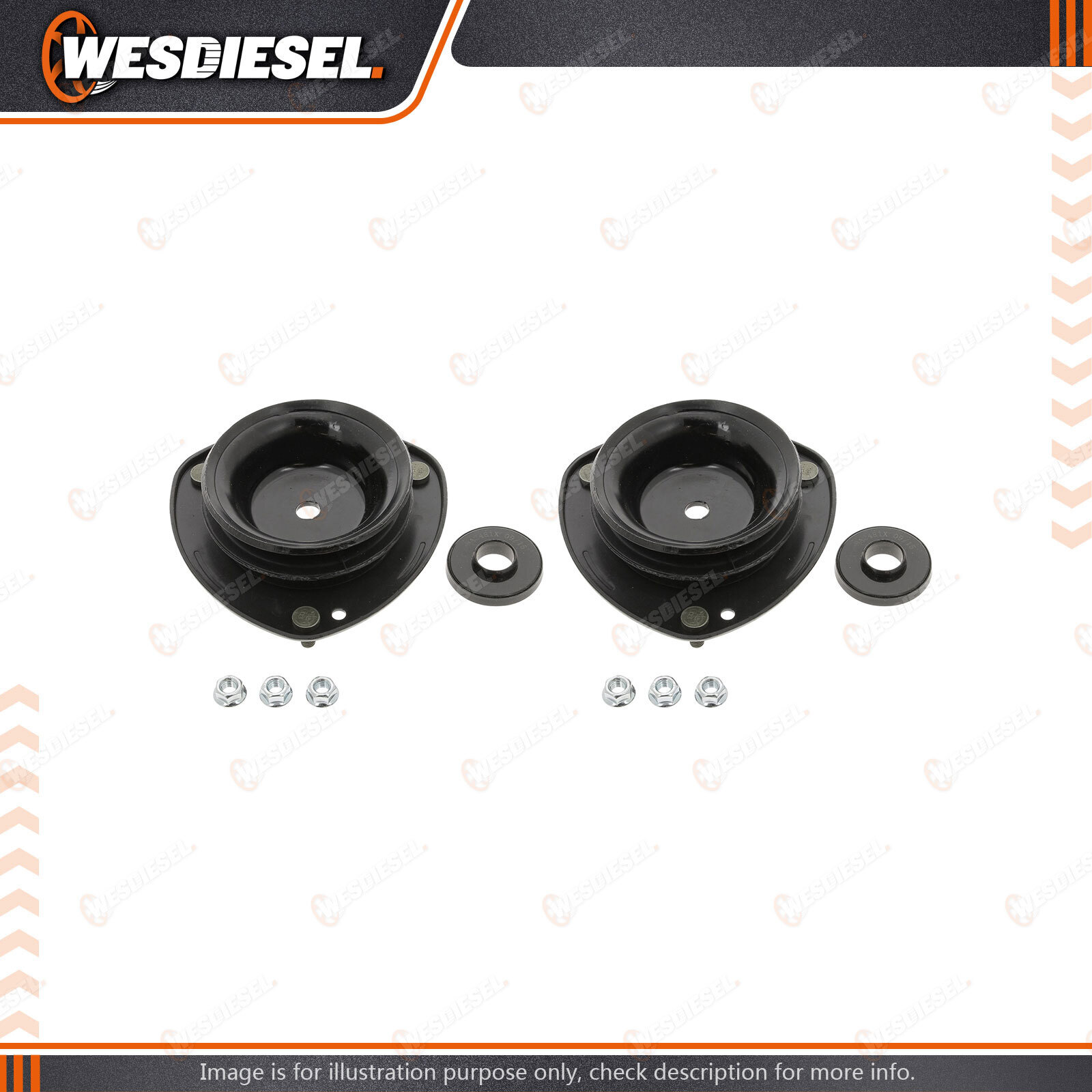 2x Front KYB Strut Top Mounts fits Suzuki Baleno GC31 GC41 Liana RA31 ...