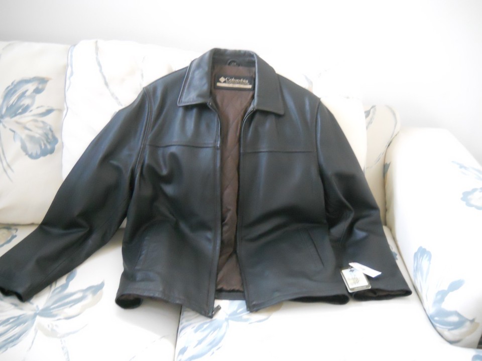 COLUMBIA leather mens jacket, with tags, never worn, excellent ...