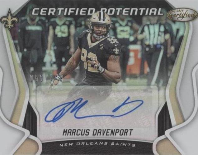 2019 Panini Certified - Certified Potential Signatures Marcus Davenport ...