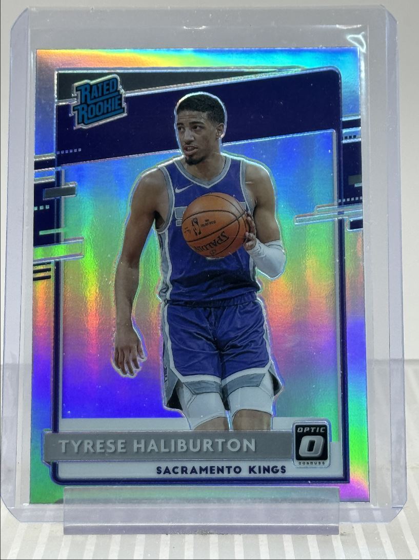 TYRESE HALIBURTON 2020-21 DONRUSS OPTIC HOLO PRIZM RATED ROOKIE RC ...