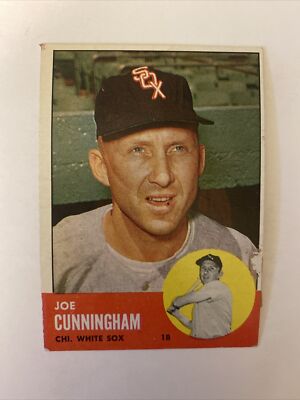 1963 Topps Baseball Joe Cunningham Chicago White Sox Card #100 | eBay