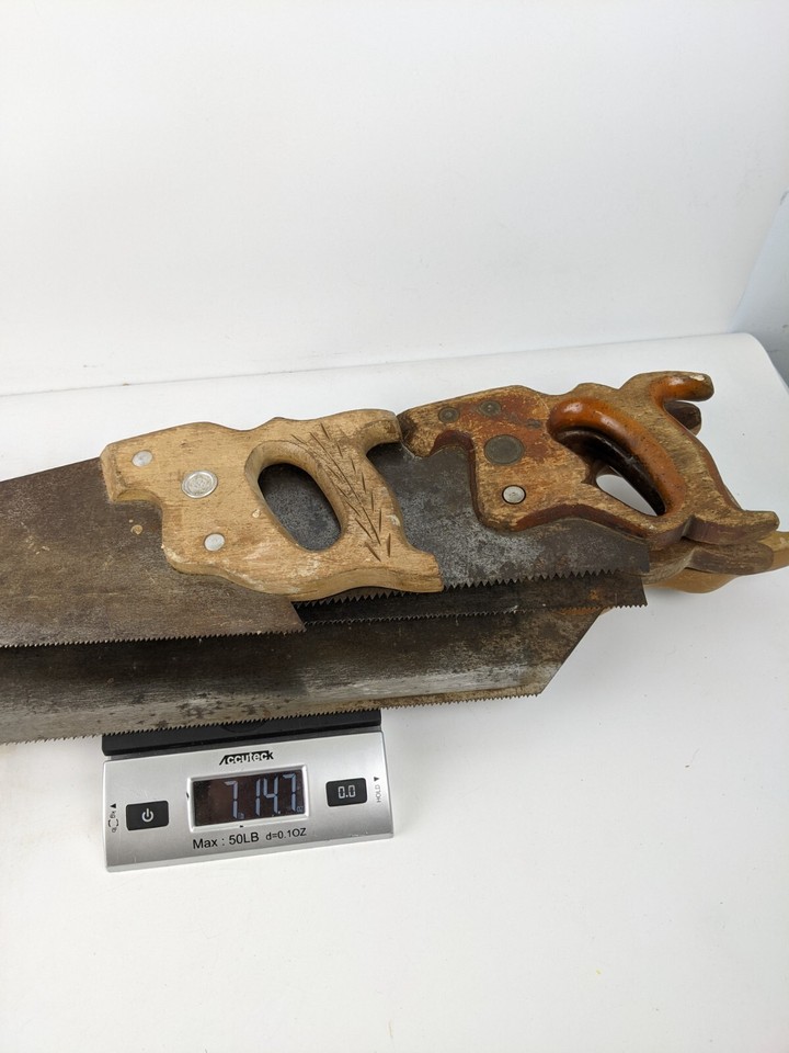 Lot of 4 Vintage Hand Saws Rustic Rusty Decor Disston Farmhouse Man ...