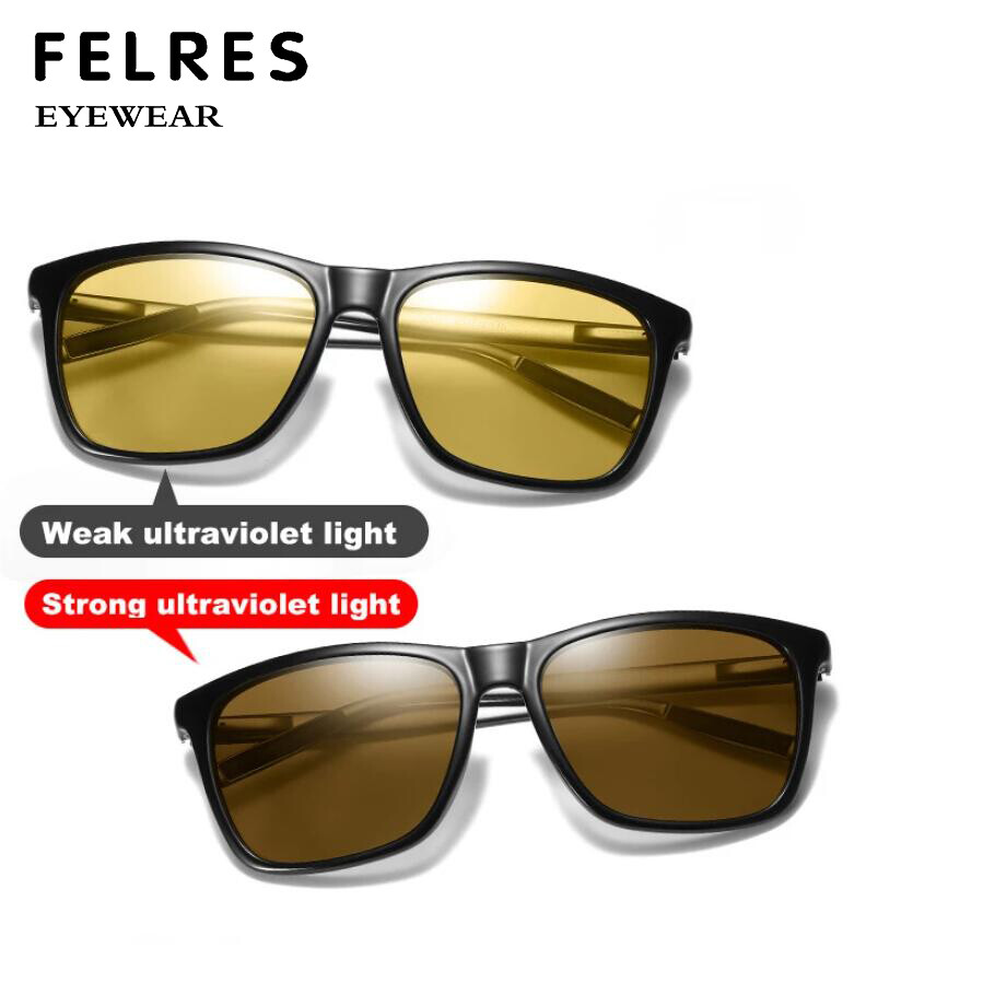 FELRES Photochromic Polarized Sunglasses For Men Night Vision Driving ...