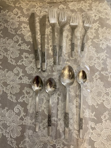 Amefa Holland Stainless Flatware Royal Damask Lot Of New Forks Spoons ...