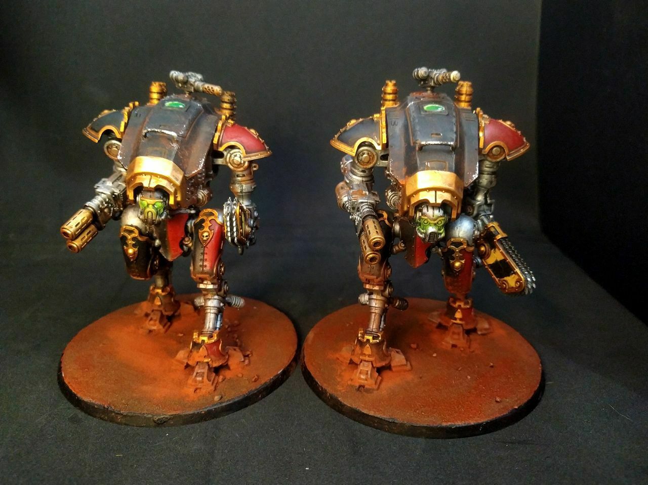 Armiger Warglaives Helverins painted Imperial Knight Warhammer 40k ...