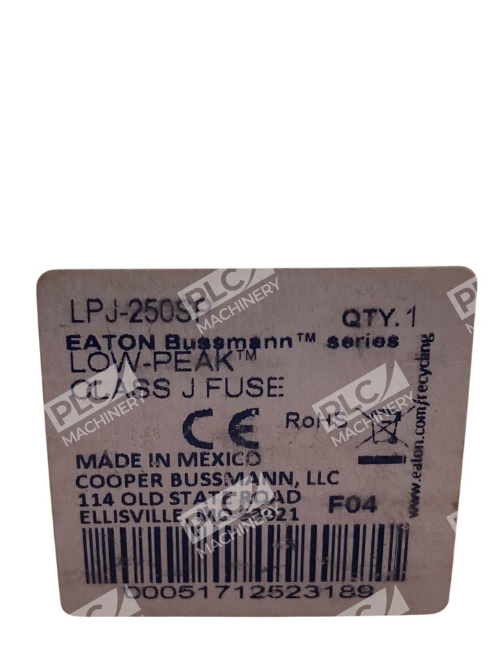 Bussmann LPJ-250SP Low-Peak Class J Fuse 250A 600V Dual-Element Time ...