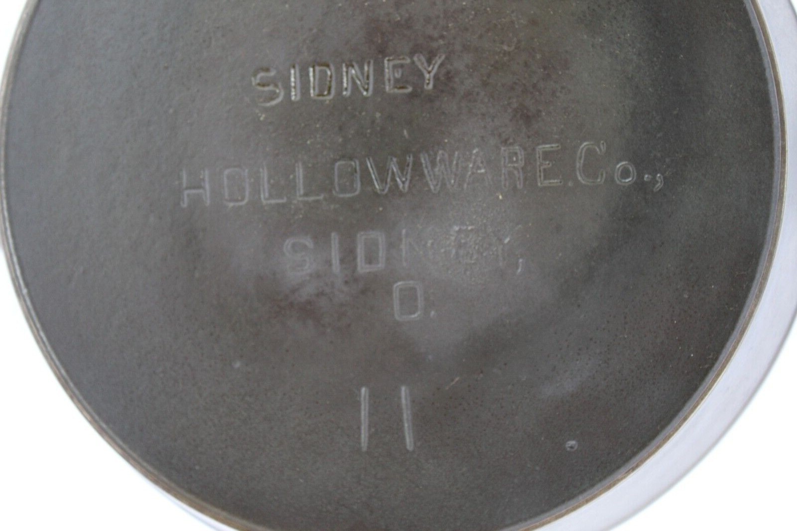 12 1/4" RARE Sidney Hollowware Co. #11 Large Cast Iron Double Pour ...