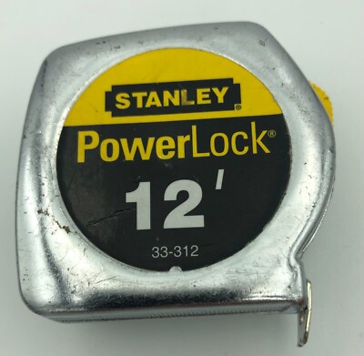 12' Metal Stanley Power Lock Tape Measure 33-312 | eBay