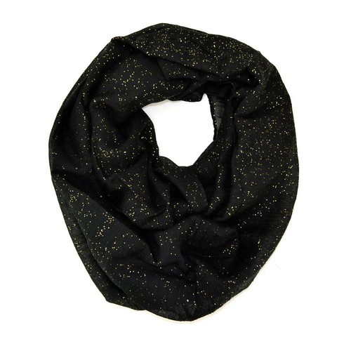 Solid Color Light Weight Thin Infinity Scarf Gold Glitter Circle Loop ...