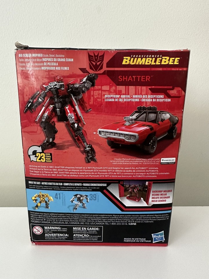 Transformers Studio Series 40 Shatter Bumblebee Movie Deluxe Figure New ...