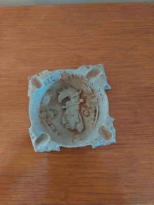 Acrylic Stone Inca Chief Souvenir Merida De Yucatan Ashtray 3 in x 3 In ...