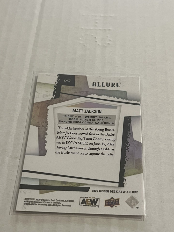 2022 Upper Deck AEW Allure Matt Jackson Base | eBay