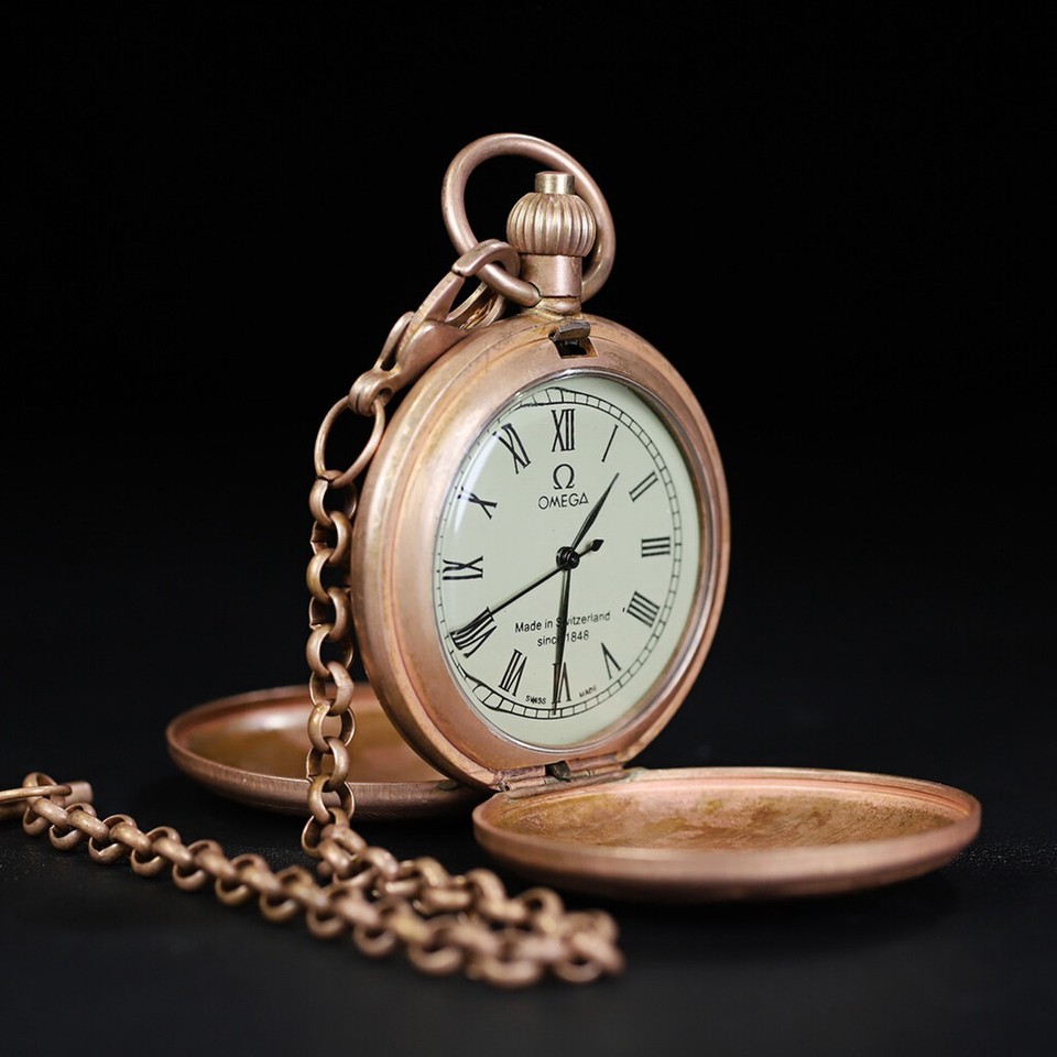 Copper Breass Handmade Mechanical Double opening Pocket Watches 14491 ...