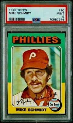1975 TOPPS MIKE SCHMIDT PSA 9 MINT #70 PHILLIES HOF DEAD CENTERED ...