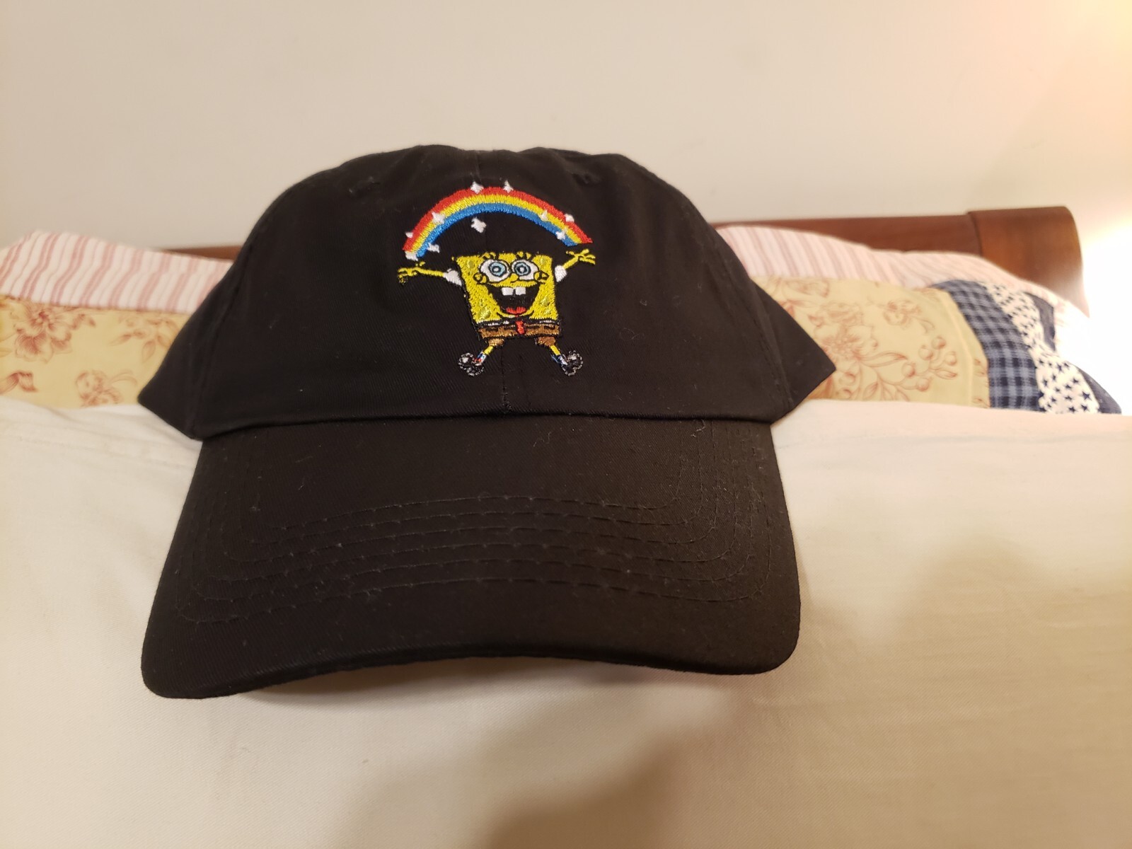 SpongeBob SquarePants Hat Rainbow Pride Meme Adjustable Black Hat Cap ...