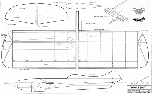 lew mcfarland sharkbat slow combat CONTROL LINE MODEL PLANS | eBay
