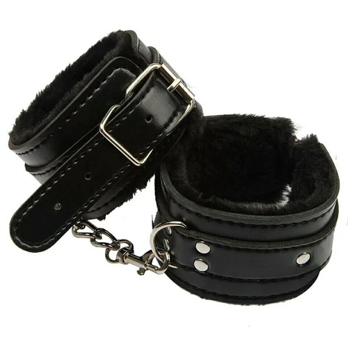 Adjtable Fluffy Plh Handcuffs Wrist Ankle Cuffs Couples Restraint ...