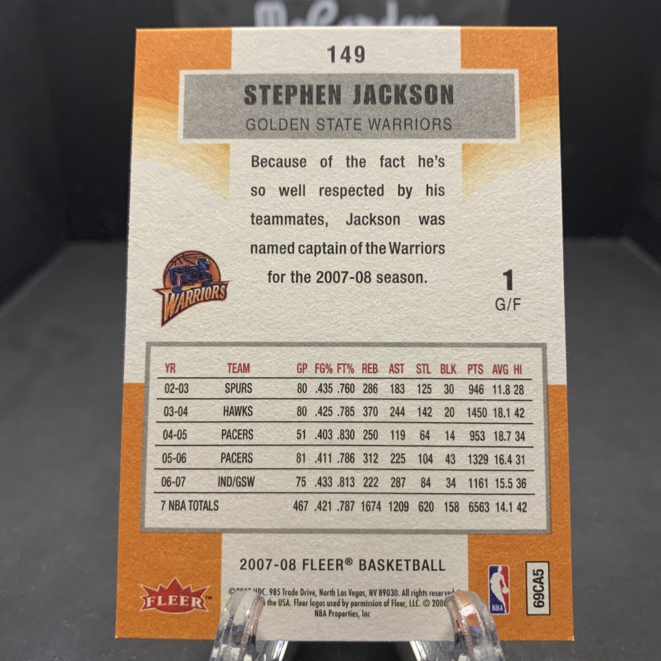 2007-08 Fleer Stephen Jackson #149 Golden State Warriors | eBay
