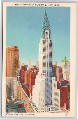Postcard Chrysler Building c1934 New York City | eBay