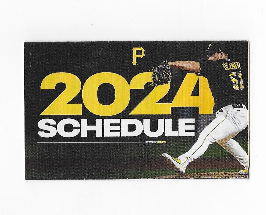 PITTSBURGH PIRATES 2024 SEASON OFFICIAL POCKET SCHEDULES BEDNAR ...