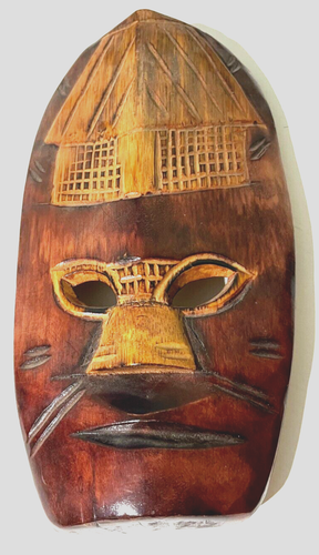 Rare Fijian Hand-Carved Tribal Mask - Authentic South Pacific Wall ...